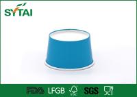 China Biodegradable Blue Paper Ice Cream Cups , PE Coated Materials for sale