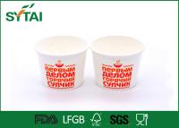 China Food Grade Healthy White Paper Soup Bowl , Disposable Noodles Container for sale