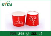 China Red Custom Size Eco - friendly Ice Cream Paper Cup for Cold Food for sale