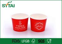 China Red Custom Size Eco - friendly Ice Cream Paper Cup for Cold Food for sale