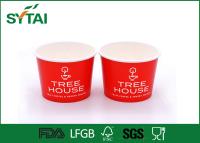 China Red Custom Size Eco - friendly Ice Cream Paper Cup for Cold Food for sale