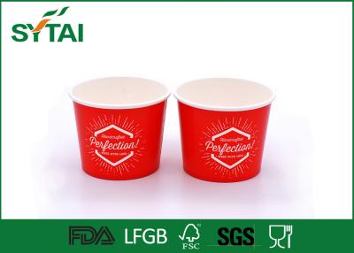 China Red Custom Size Eco - friendly Ice Cream Paper Cup for Cold Food for sale