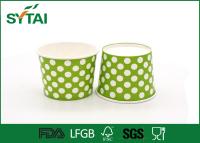 China Dot Pattern Printed Recycled Ice Cream Paper Cups , Customized Logo Ice Cream Bowls for sale