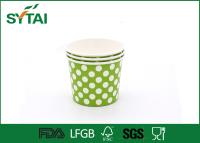 China Dot Pattern Printed Recycled Ice Cream Paper Cups , Customized Logo Ice Cream Bowls for sale