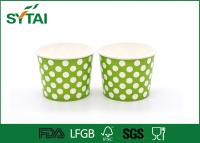China Dot Pattern Printed Recycled Ice Cream Paper Cups , Customized Logo Ice Cream Bowls for sale