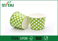 China Dot Pattern Printed Recycled Ice Cream Paper Cups , Customized Logo Ice Cream Bowls for sale