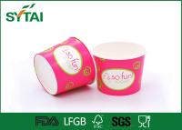 China 12 Oz Pink Colors Bright Disposable Custom Details Ice Cream Bowl for sale