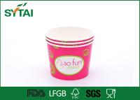 China 12 Oz Pink Colors Bright Disposable Custom Details Ice Cream Bowl for sale