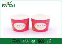 China 12 Oz Pink Colors Bright Disposable Custom Details Ice Cream Bowl for sale