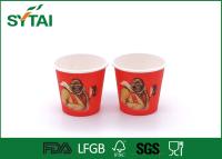China Character Images 2.5 OZ Printed Red Paper Cup With Food Grade Paper for sale