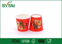 China Character Images 2.5 OZ Printed Red Paper Cup With Food Grade Paper for sale
