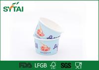 China Disposable Thicken Small Paper Ice Cream Cups With Flexo Printing , 4 Oz for sale