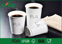 China Healthy Hot Drink PLA Paper Cups , Coffee Cups To Go With Lids Simple Design for sale
