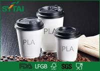 China Healthy Hot Drink PLA Paper Cups , Coffee Cups To Go With Lids Simple Design for sale