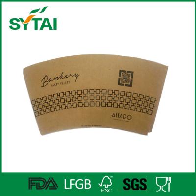 China FDA SGS Customized Paper Cup Fan / Sheet With Logo Printed , Orange Color for sale