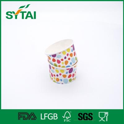 China 3-32oz Disposable Ice Cream Cups With Lids , Custom Printed Ice Cream Cups ISCO9001 for sale