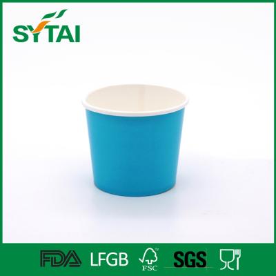 China Colorful Disposable Paper Ice Cream Cups with Flexo Printing , Eco - Friendly for sale