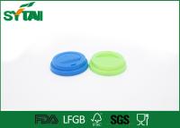 China Eco Friendly Paper Cup Lids , Plastic Coffee Cup Lid With Dome / Flat Shapes for sale