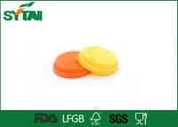 China Eco Friendly Paper Cup Lids , Plastic Coffee Cup Lid With Dome / Flat Shapes for sale