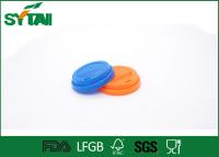 China Eco Friendly Paper Cup Lids , Plastic Coffee Cup Lid With Dome / Flat Shapes for sale