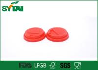 China Customized Plastic Coffee Lids For Tea / Beveage Paper Cup , Party Cup Lids FSC LFGB Approval for sale