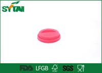 China Customized Plastic Coffee Lids For Tea / Beveage Paper Cup , Party Cup Lids FSC LFGB Approval for sale