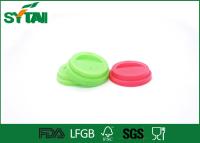 China Customized Plastic Coffee Lids For Tea / Beveage Paper Cup , Party Cup Lids FSC LFGB Approval for sale