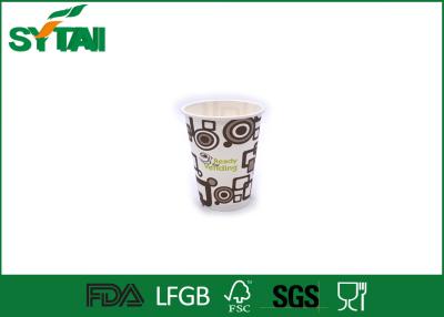 China Customsized Hot Drink Paper Cups With Lid / Coffee Takeaway Cups ISO9001 Certification for sale