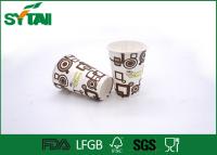 China Customsized Hot Drink Paper Cups With Lid / Coffee Takeaway Cups ISO9001 Certification for sale