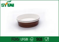 China Single Wall Paper Ice Cream Cups Disposable , Paper Salad Bowl Customized Printing for sale