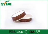 China Single Wall Paper Ice Cream Cups Disposable , Paper Salad Bowl Customized Printing for sale