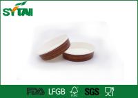 China Single Wall Paper Ice Cream Cups Disposable , Paper Salad Bowl Customized Printing for sale