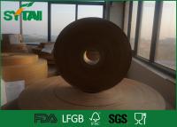 China Glossy White Printed Paper Roll / Gift Wrapping Kraft Paper Roll For Cup Bottom for sale