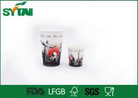 China PE Disposable Takeaway Coffee Cups 12oz With Lid For Hot / Cold Drink , Offset Print for sale