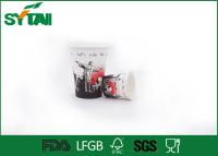 China PE Disposable Takeaway Coffee Cups 12oz With Lid For Hot / Cold Drink , Offset Print for sale