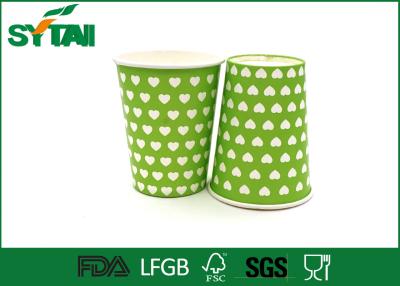 China Biodegradable Single Wall Paper Cups With Lids For Cold Drink , No Leakage for sale