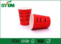China Flexo Printed Red Single Wall Paper Cups 4-24oz With Custom Logo , Free Sample for sale