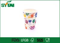 China Throw Away Coffee Cups Disposable With Lids / Custom Printed Disposable Coffee Cups for sale