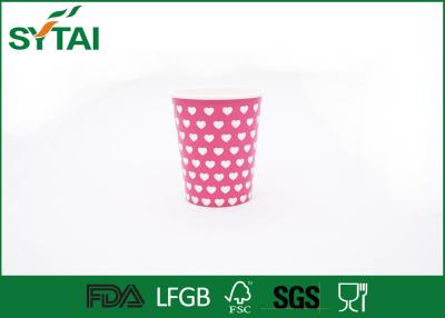 China Peach Various Size Hot Drink Paper Cups , Coffee To Go Cups Pink Color for sale
