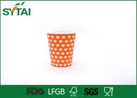 China Orange Color Charming Hot Drink Paper Cups Disposable Gorgeous Design for sale