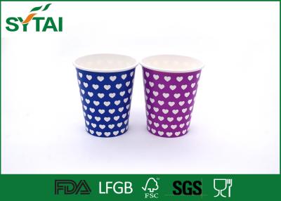 China Eco - friendly Hot Drink Paper Cups Disposable , insulated paper coffee cups Single PE Coated for sale