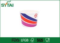China 32OZ Colorful Paper Ice Cream Cups Double PE Coated Congratuation Use for sale