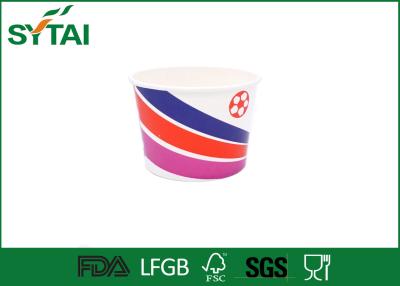 China 32OZ Colorful Paper Ice Cream Cups Double PE Coated Congratuation Use for sale