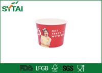 China Red Beautiful Disposable Ice Cream Cups Eco Friendly Logo Customized for sale
