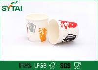 China 12Oz 90mm Hot Drink Paper Cups , Custom Printed coffee takeaway cups with Lids for sale