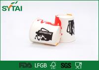 China 12Oz 90mm Hot Drink Paper Cups , Custom Printed coffee takeaway cups with Lids for sale