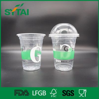 China Many Size Custom Disposable Plastic Cups , Clear Plastic Container With Lid for sale