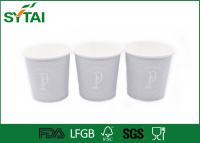 China Red Love Heart Pattern Single Wall Paper Cups , Cute Customised Disposable Cups for sale