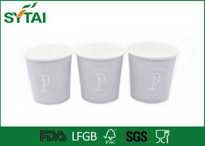 China Red Love Heart Pattern Single Wall Paper Cups , Cute Customised Disposable Cups for sale