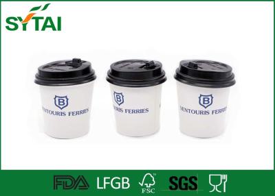 China Disposable Blue Custom Printed Paper Cups For Friendship , Biodegradable for sale